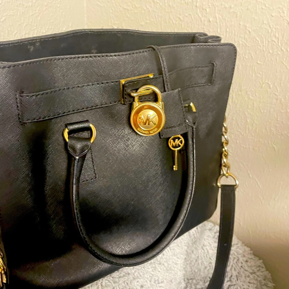 Michael Michael Kors Lock And Key Black Purse - Gem